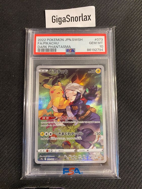 Pokémon Pikachu #073 Dark Phantasma PSA 10 GEM MINT JAP (Neu (gemäss Beschreibung)) in Kriens ...