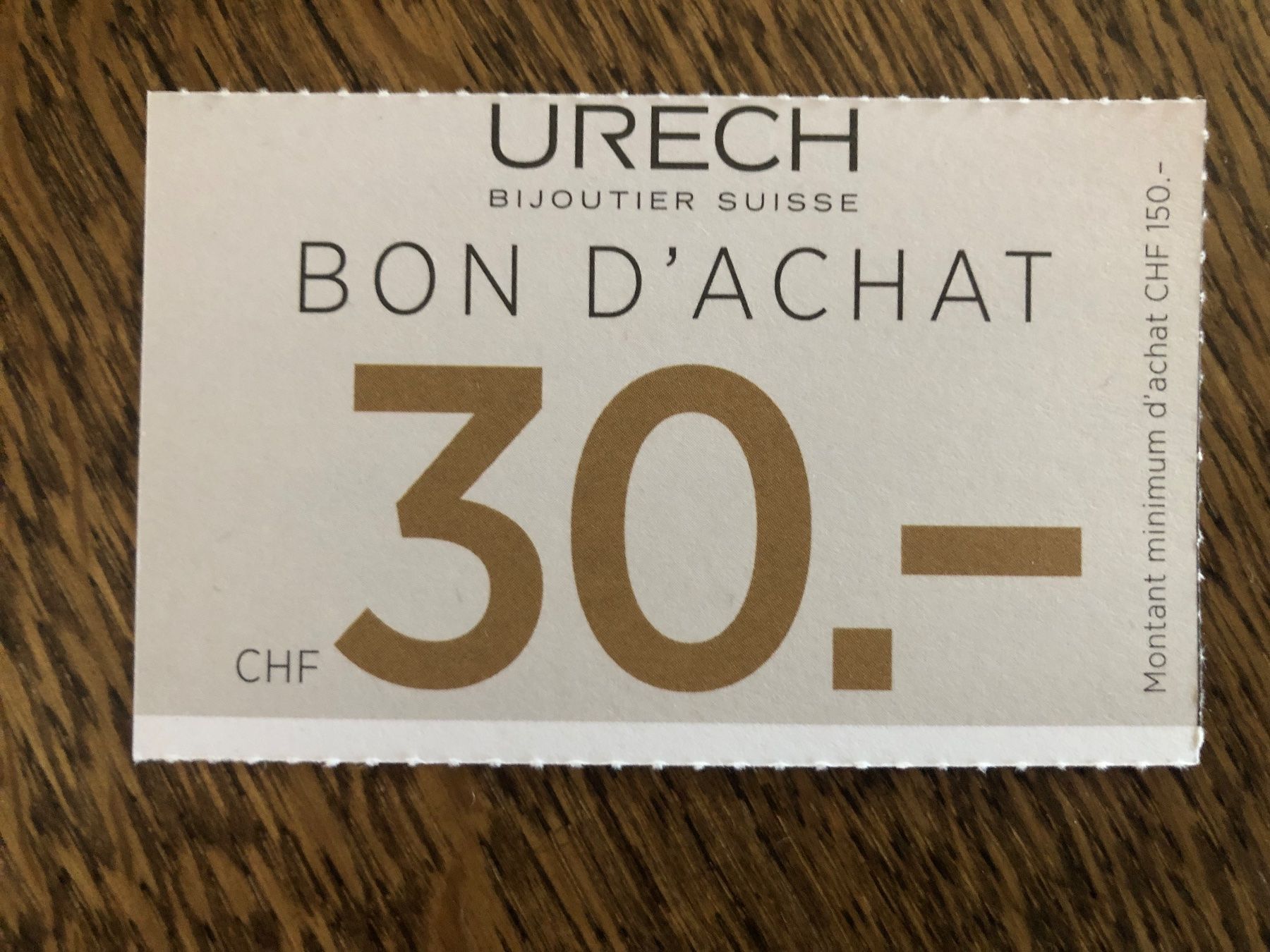 Bon 30.- URECH en ligne jusqu'a 31.12.2025 dès 150.- d'achat (Neuf ...