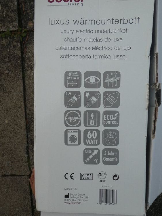 Beurer Wärme-Unterbett Cosy UB100 | Kaufen auf Ricardo