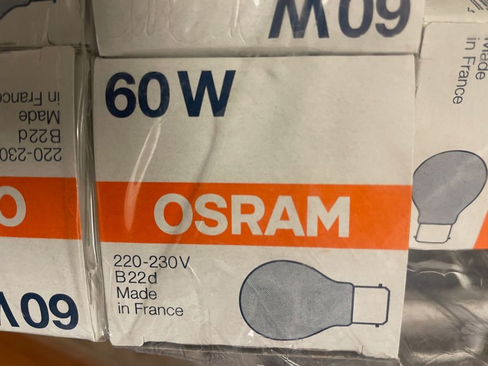 Glühbirnen Osram 60W (Neu und originalverpackt) in Thayngen für CHF 10 – mit Lieferung auf ...