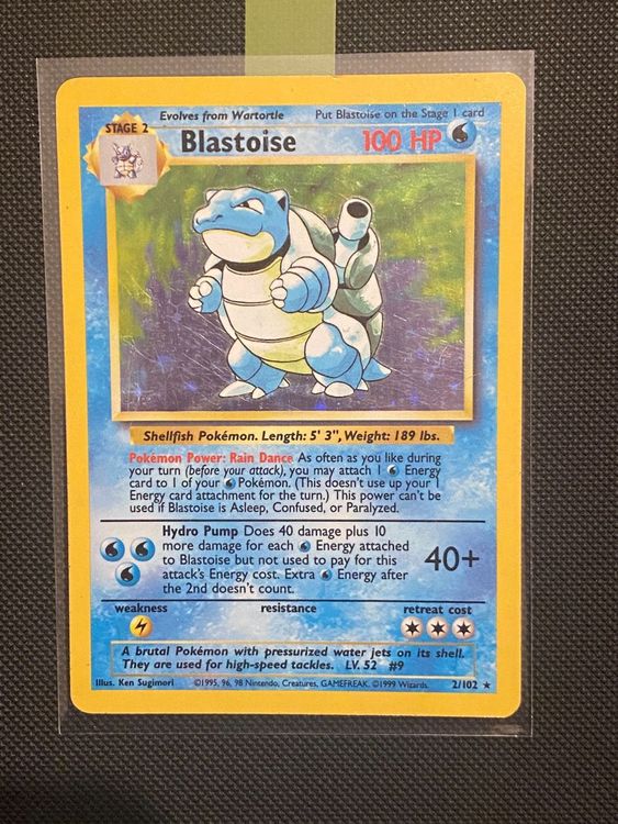 Pokémon Base Set Blastoise MP Ab 1,- | Kaufen auf Ricardo