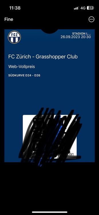 Fcz -Gc 1 ticket Südkurve | Kaufen auf Ricardo