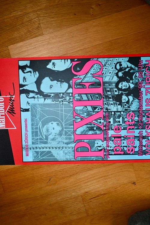 PIXIES pale saints ORIGINAL KONZERTPLAKAT 1990 Zürich (Gebraucht) in ...