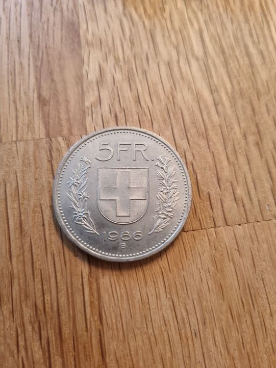 5 Franken 1986 - vertiefte Randschrift (Gebraucht) in Mels für CHF 7.9 – mit Lieferung auf ...