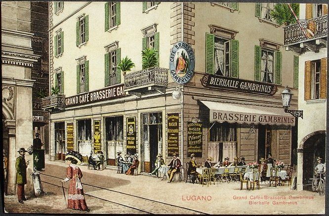 LUGANO Grand Café Brasserie Gambrinus Bierhalle Werbung Bier (Neu (gemäss Beschreibung)) in Jona ...