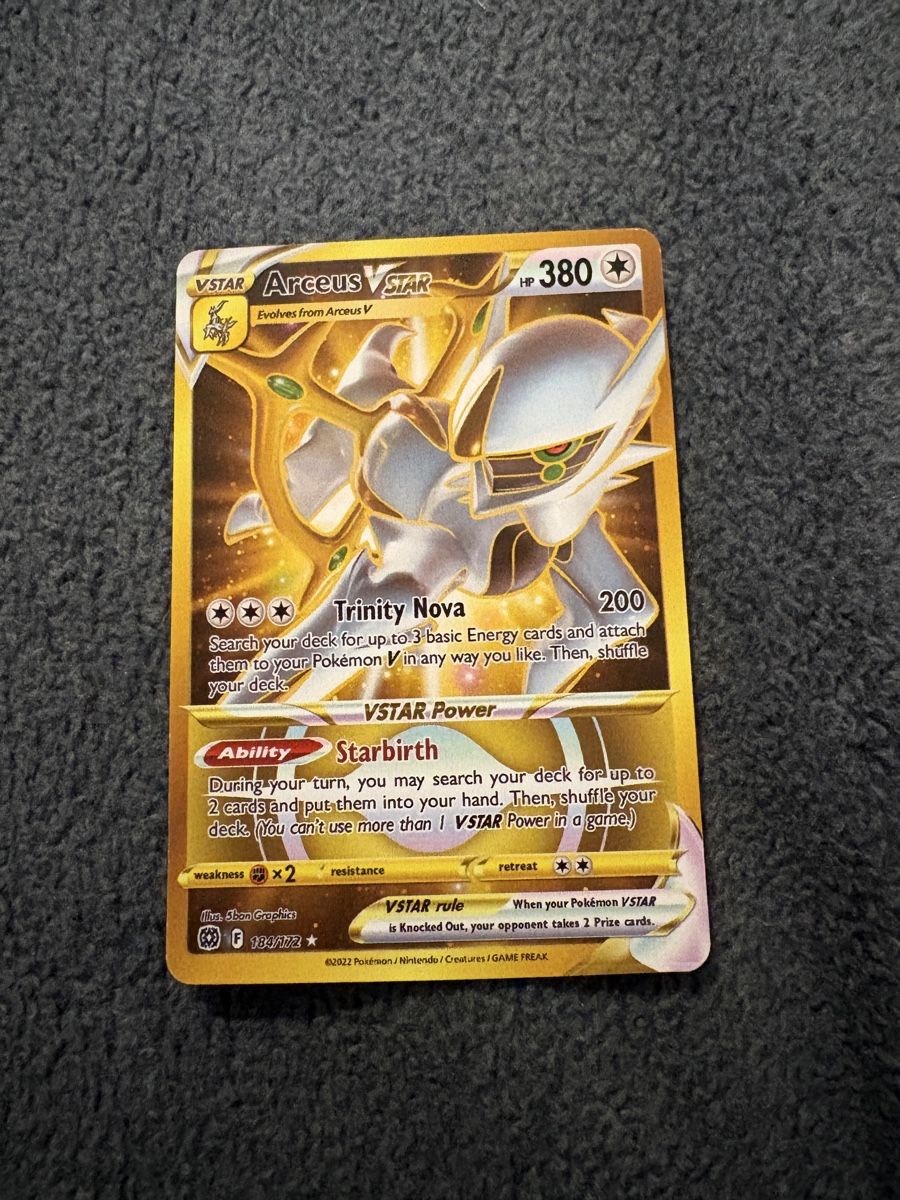 Pokemon Karte Arceus VSTAR Gold Selten Glänzend Top! fan rar (Gebraucht ...