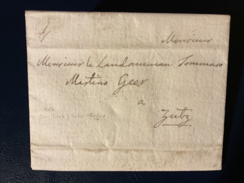 1817 Faltbrief mit Inhalt an Martin Geer in Zutz, Siegel (Gebraucht) in ...