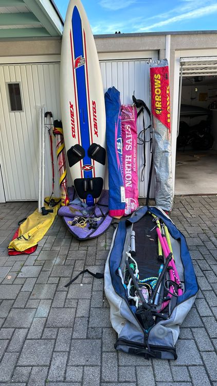 Surfbrett F2 Xantos 290 mit diversen Segeln und Tasche (Gebraucht) in ...