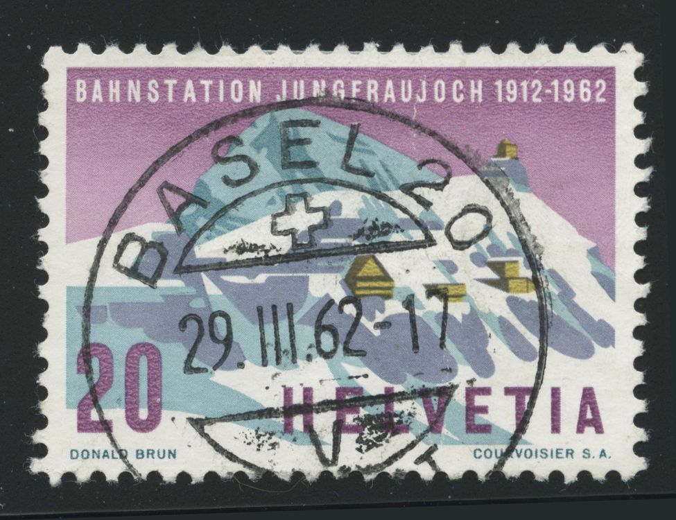 FWM Marke Vollstempel: 387Jungfraujoch, Basel 20, 1962 | Kaufen auf Ricardo