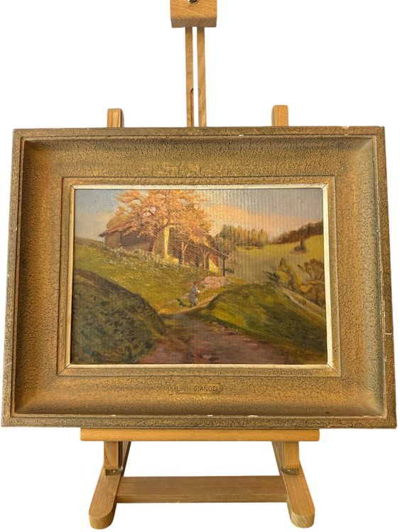 huile sur panneau, Les Avants/ Montreux signé Louis GIANOLI (D'occasion ...