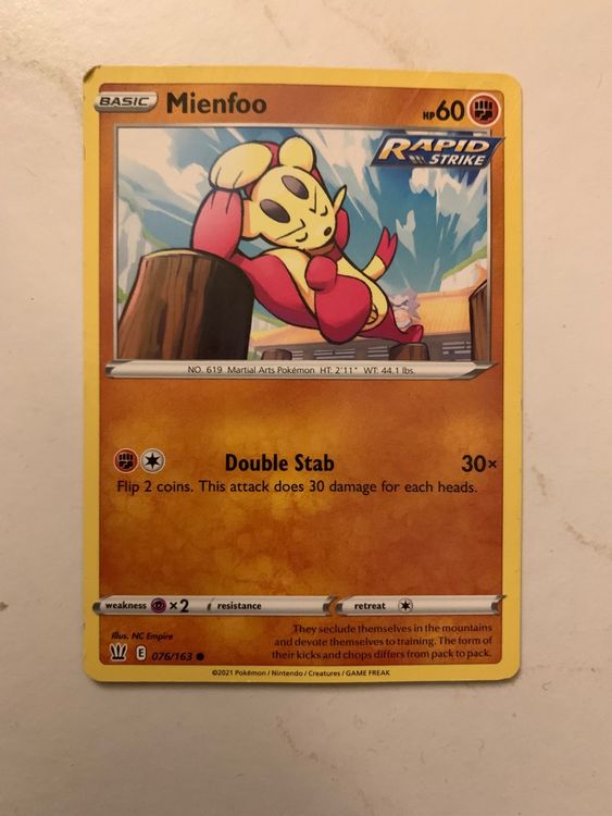 Mienfoo #76 Pokemon Card | Kaufen auf Ricardo