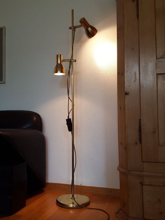 OMI Stehleuchte, Gold, 2-strahlig, 70er Jahre (Gebraucht) in Zumikon für CHF 70 – nur Abholung ...