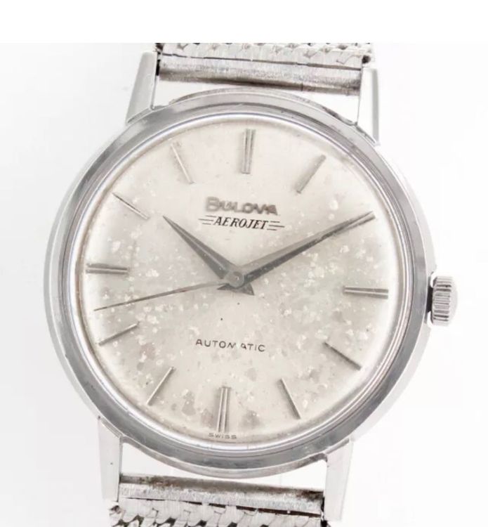 BULOVA AEROJET FLIEGER AUTOMATIK 11AFAC SPECKLED-DIAL MILANA (Gebraucht ...