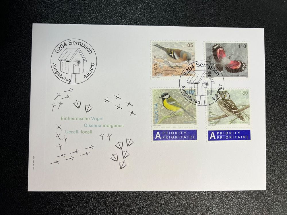 Einheimische Vögel 2007 FDC (Neu (gemäss Beschreibung)) in oberrüti für ...