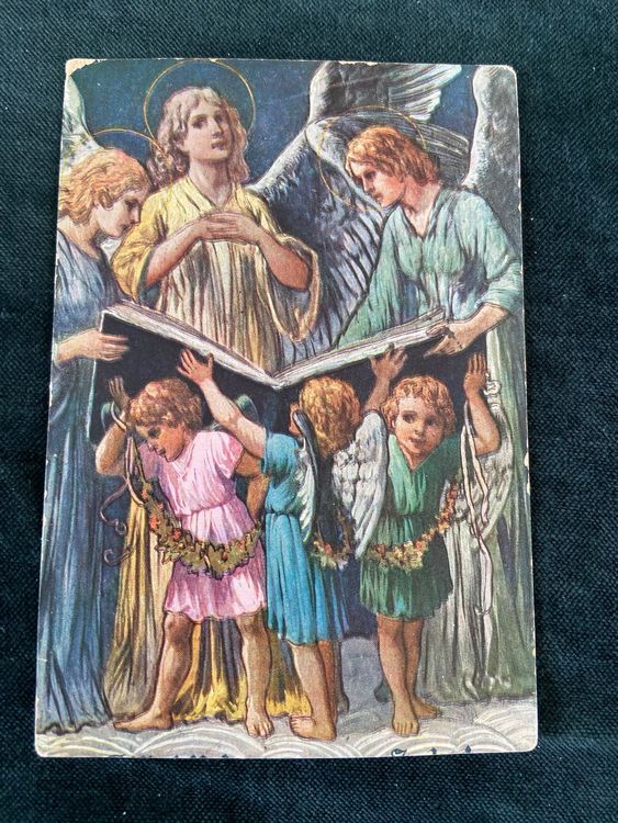 AK antik Engel grosses Buch Gebet Religion 1914 | Kaufen auf Ricardo