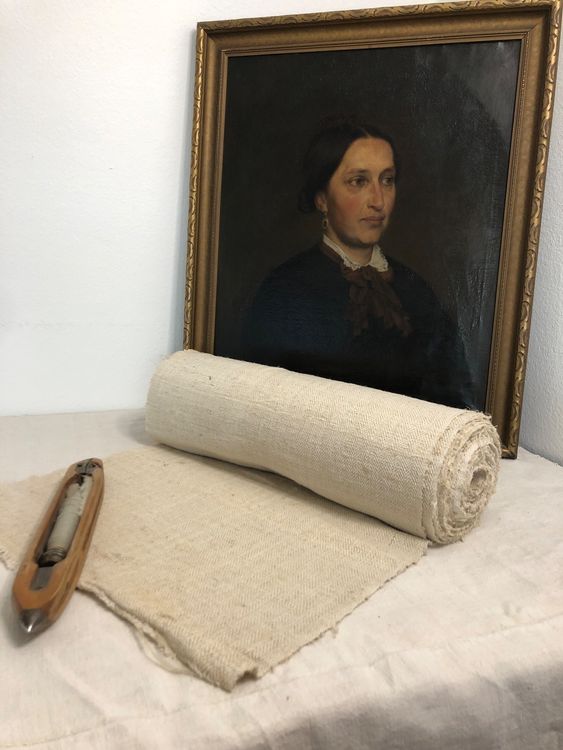 Sehr schöne, antikes Bauernleinen, Leinenballen, Hempf Stoff (Gebraucht ...