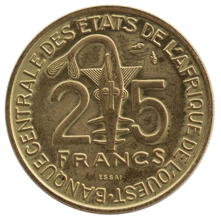 CFA 25 Francs 1980 F.A.O. Essai (Neu und originalverpackt) in Rotkreuz ...
