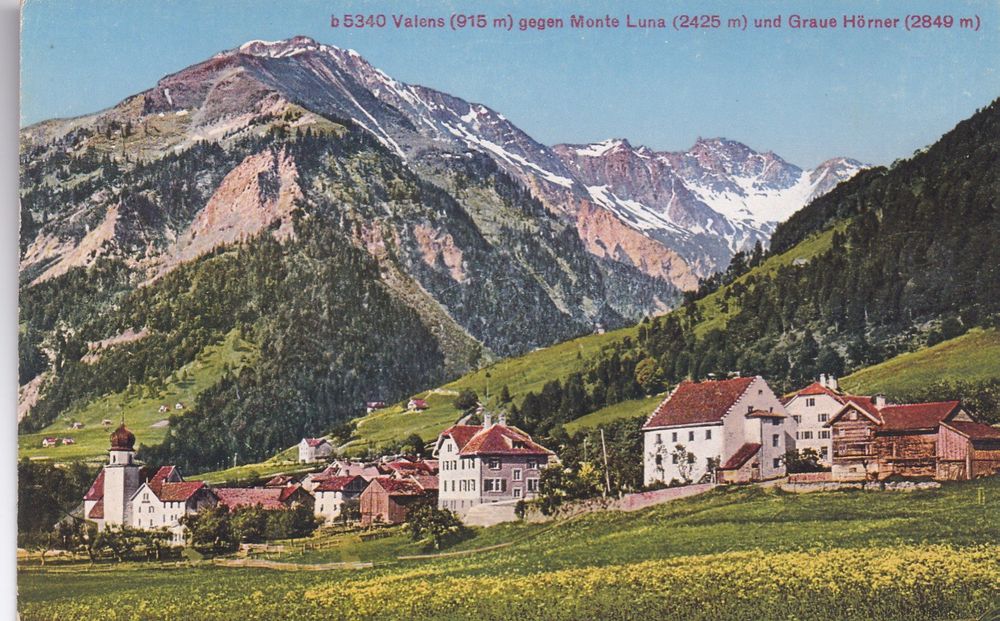 VALENS gegen Monte-Luna und Graue Hörner, um 1910 (J (Gebraucht) in ...