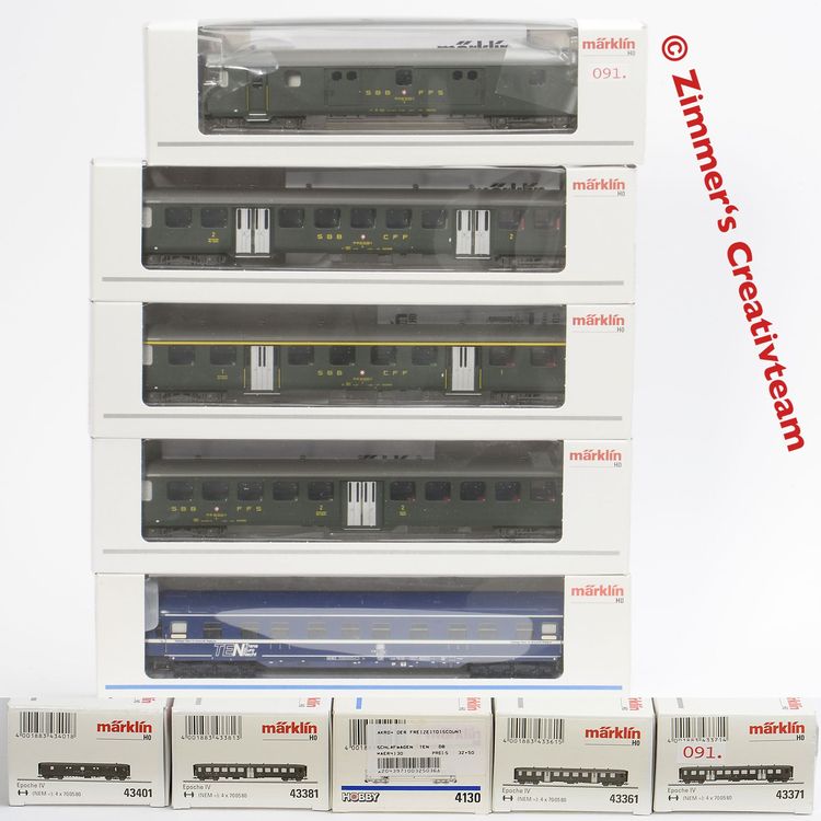 5 MÄRKLIN SBB Schnellzugswagen, H0, WS, (Gebraucht) in Bubendorf für CHF 119.95 – mit Lieferung ...