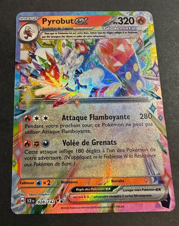 Pokémon Pyrobut EX Couronne Stellaire 028/142 FR | Kaufen auf Ricardo