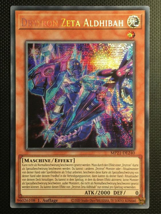 YUGIOH!! Drytron Zeta Aldhibah MP21-DE240! Prismatic Secret (Neu und ...