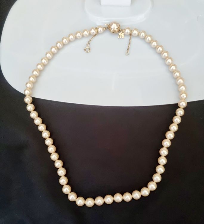 Antike Perlenkette von Majonica mit Silber Verschluss 925 | Kaufen auf ...