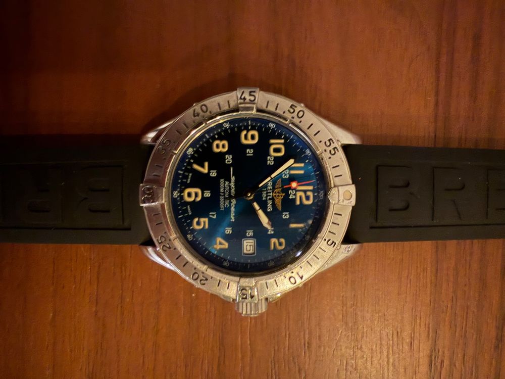Breitling Superocean Pro Diver Uhr Black Rubberband Swiss... (Gebraucht ...