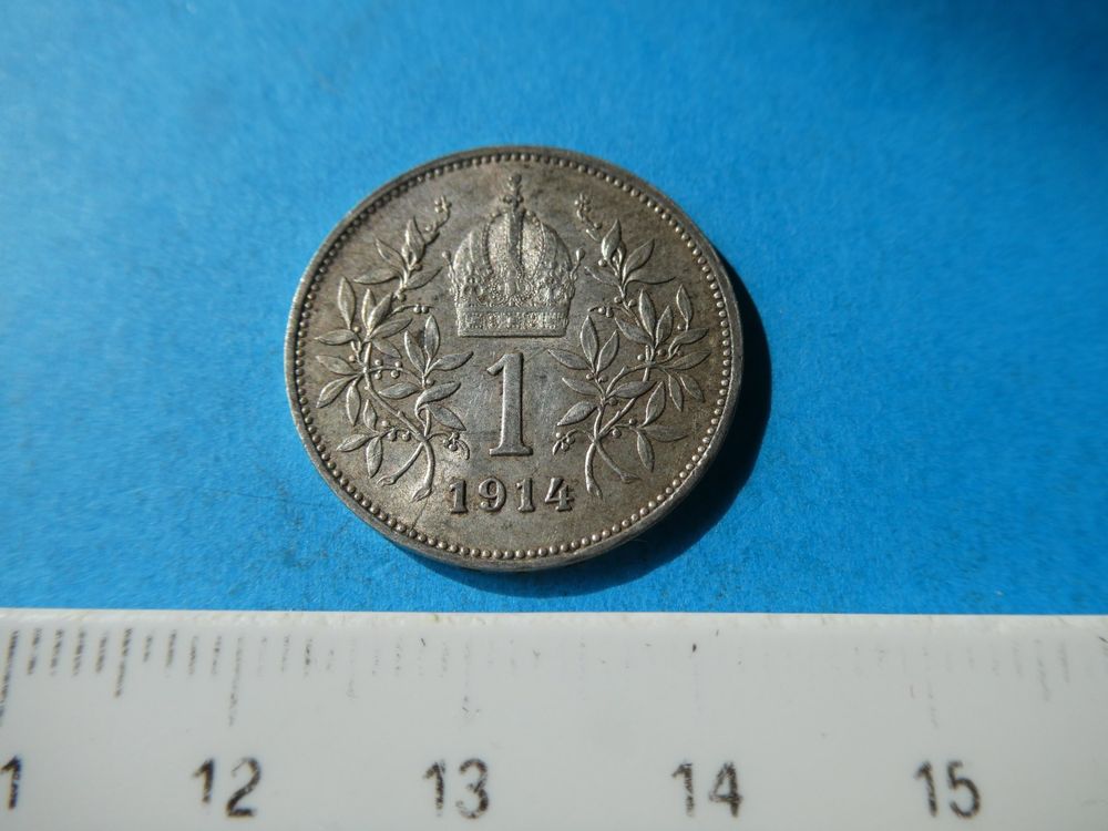 Oesterreich 1914, 1 Krone - Silber (Gebraucht) in Hinterforst für CHF 4 – mit Lieferung auf ...