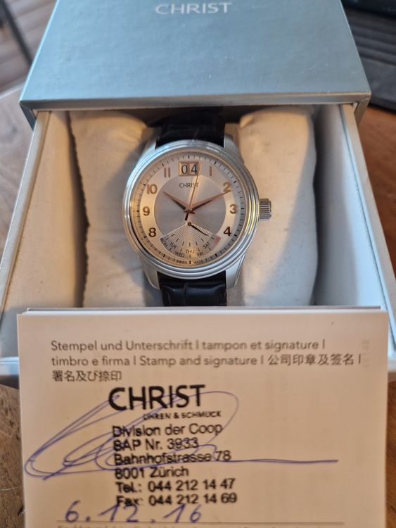 Christ Swiss Made Herrenuhr Lederarmband (Neu (gemäss Beschreibung)) in ...