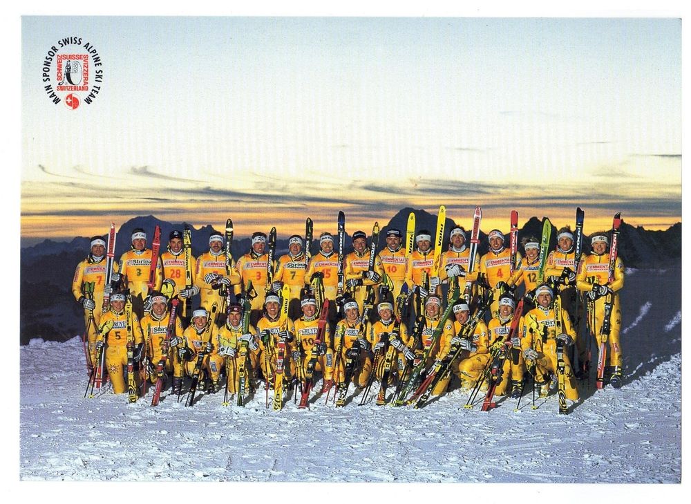 KK.Werbekarten KÄSE UNION Swiss Ski Team aus den 90er (Gebraucht) in ...
