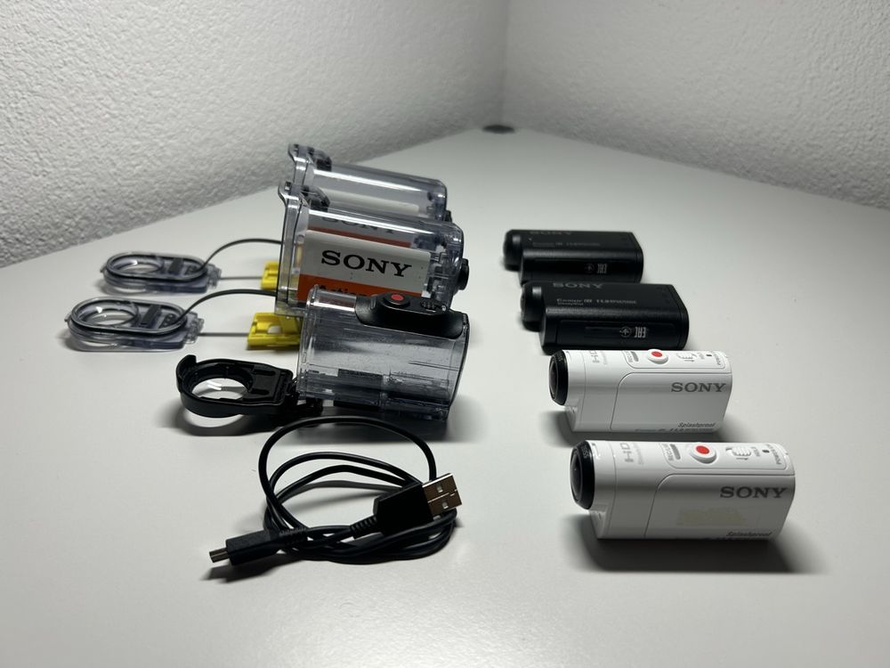 Sony Action Cam Set – 4 Kameras mit Zubehör (inkl. Gehäuse) (Gebraucht ...