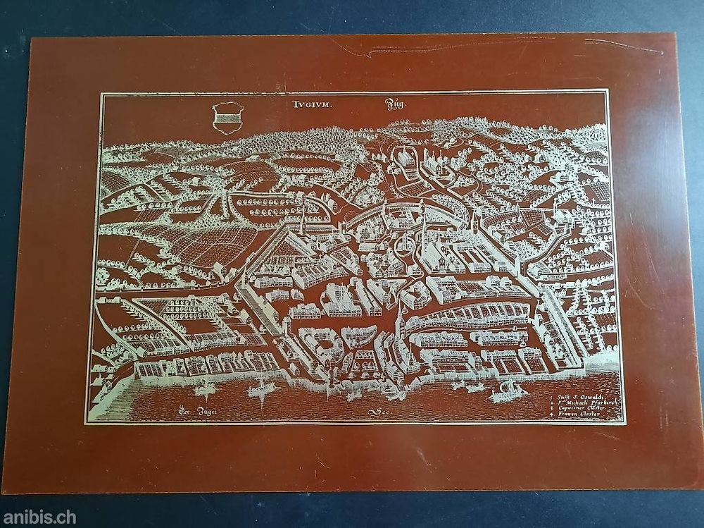 Antiker, schöner Kupferstich von Zug um 1640 (Gebraucht) in Dübendorf für CHF 60 – mit Lieferung ...