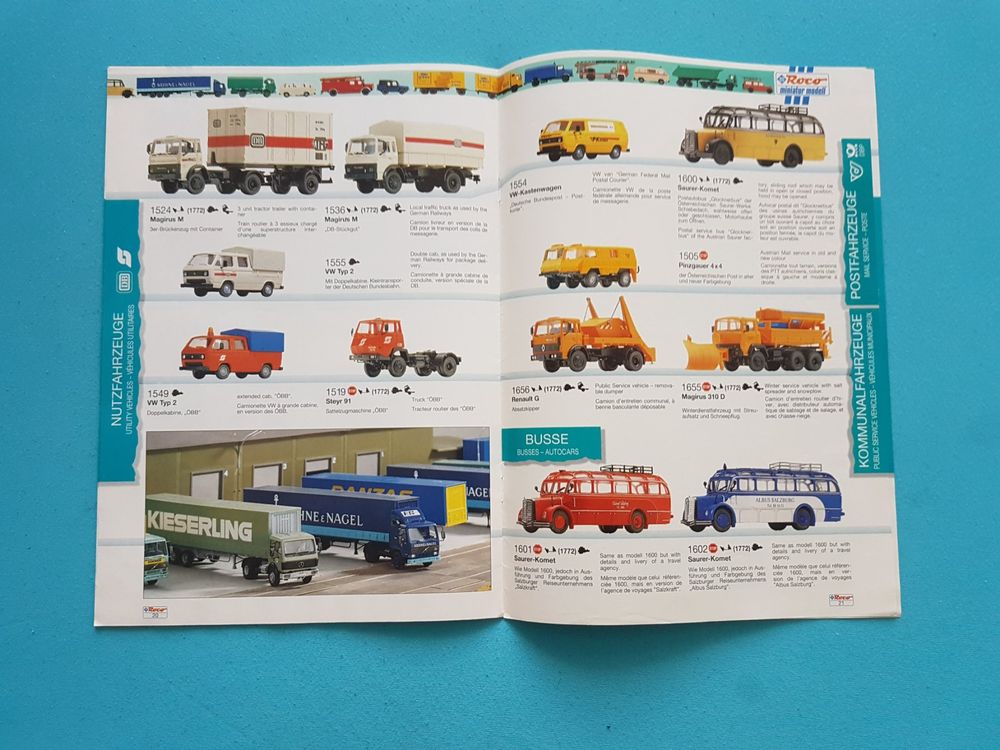 Catalogue, Katalog, ROCO, Miniatur modell, HO, 1:87, 1992 (Neu (gemäss ...