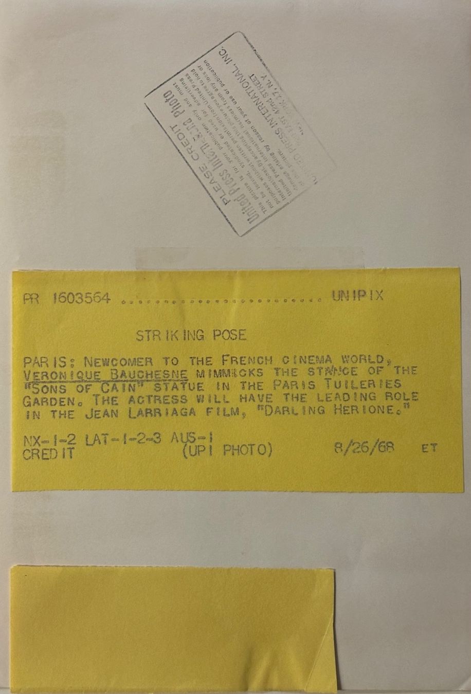 Film, Véronique Bauchesne, Model & James Bond - Girl, 1968 (Gebraucht ...