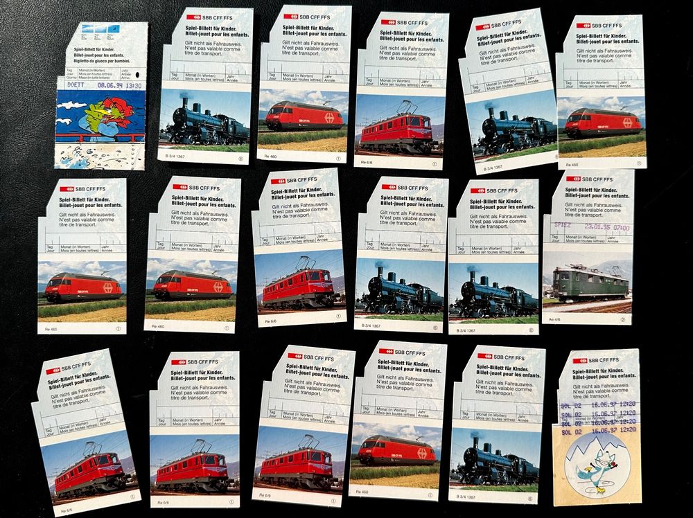 SBB, CFF, SFF, 18 Kinderbillete, Kindertickets (Gebraucht) in ...