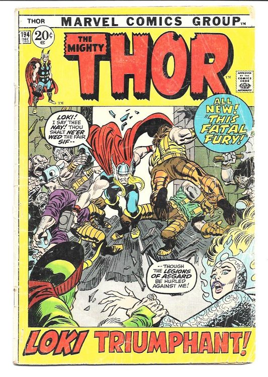 The mighty Thor, Marvel Comic Nr. 194, 1971 , Original (Gebraucht) in ...
