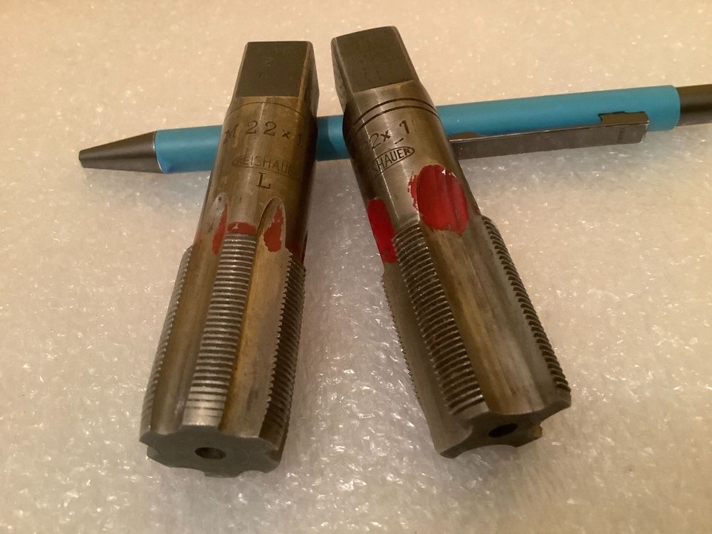 M22x1 LINKS Hand Gewindebohrer, von REISHAUER (Neu (gemäss Beschreibung ...