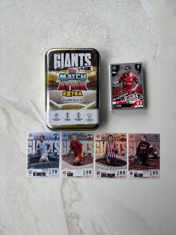 Match Attax Extra 2024/25 Giants of the Game Box + Karten (Neu (gemäss ...