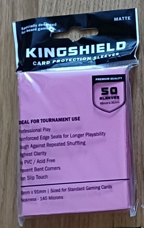 1x Pack Sleeves Pink matt Kingshield 50x Sleeves (Neu und ...