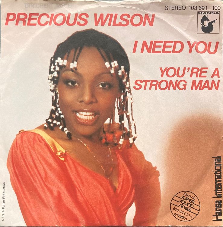 PRECIOUS WILSON - I NEED YOU (Gebraucht) in Poliez-Pittet für CHF 3 ...