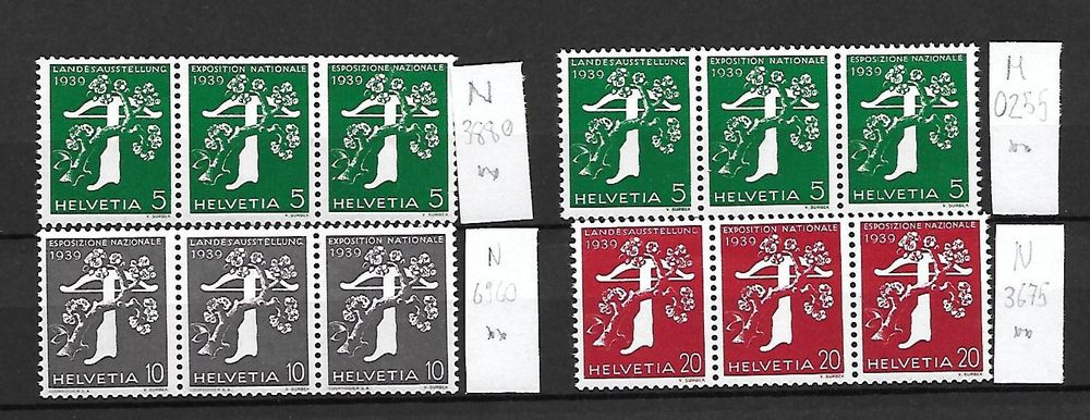 Landi 1939 ** mit No Z25a/Z26c+Z27a Kat: CHF 133.- | Kaufen auf Ricardo