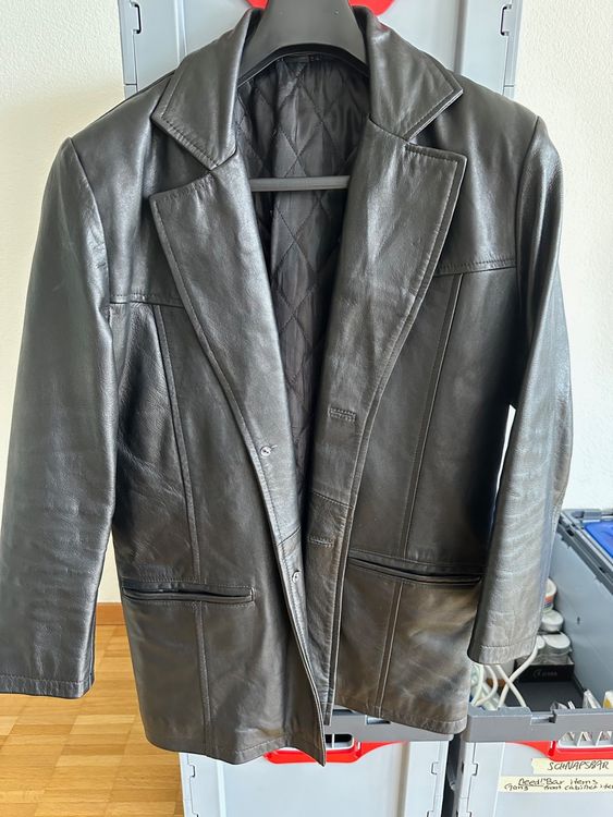 Lederjacke schwarz, top Leder, Anzugjacket in Leder, neu! (Neu und ...