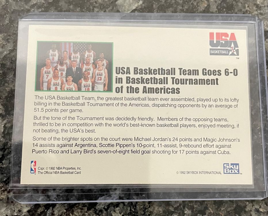 NBA USA Basketball Tournament of the Amercas Dream Team Card (Neu ...