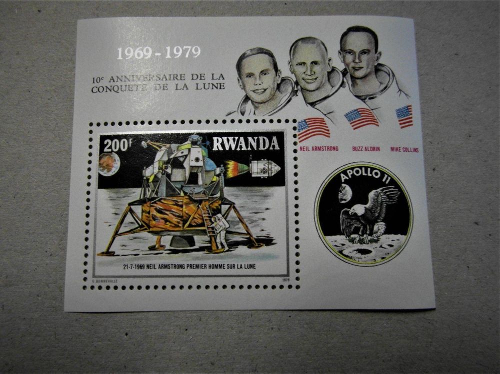 Apollo 11 NASA Weltraum Block Rwanda** (Neuf (Voir description)) à ...