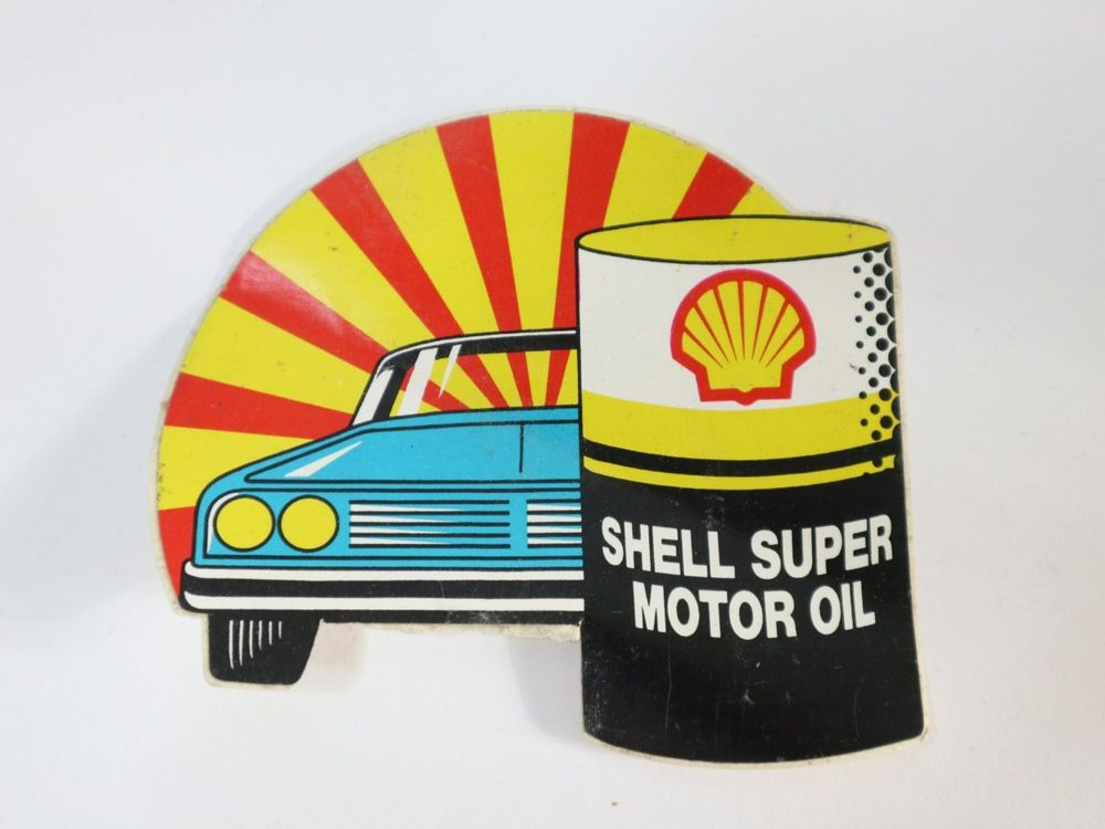 Vintage Shell Aufkleber Shell Super Motor Oil Sticker (Gebraucht) in ...