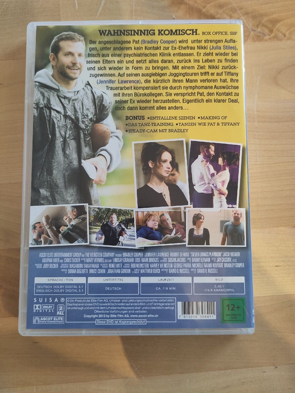 Silver Linings Playbook DVD mit Bradley Cooper u.v.m. (Gebraucht) in Effretikon für CHF 2 – mit ...