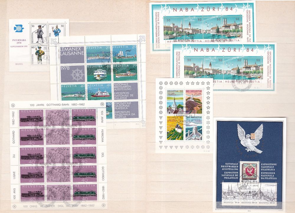 CH Briefmarkenalbum, Altschweiz, Ungestempelte, Viererblocks (Gebraucht) in Münchwilen AG für ...