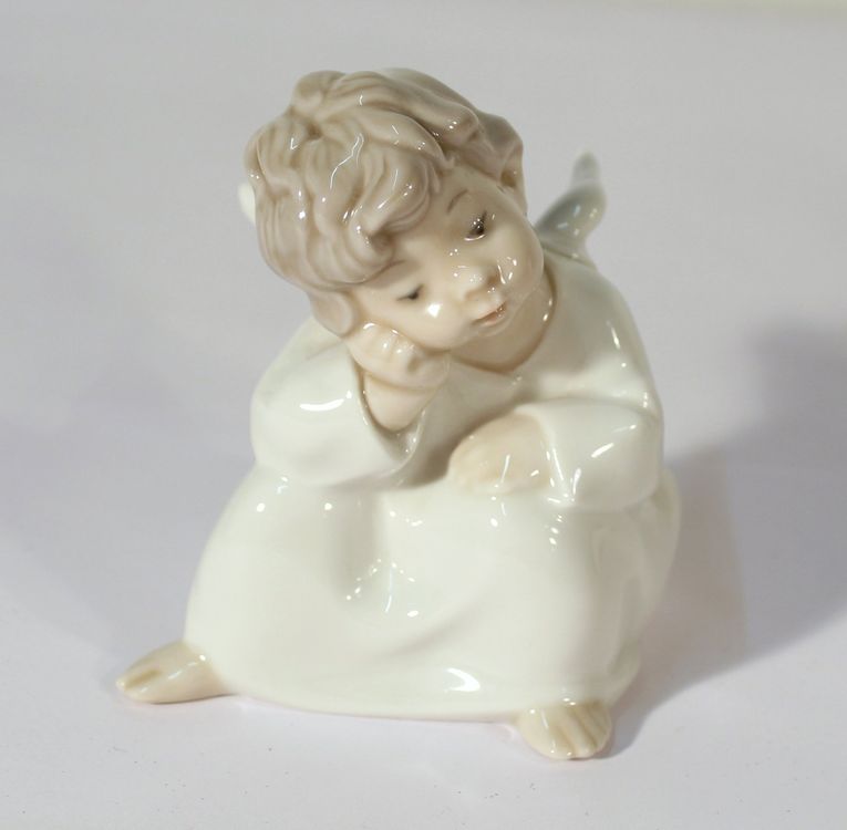 Lladro sitzender verträumter Engel Porzellan Made in Spain (Gebraucht ...