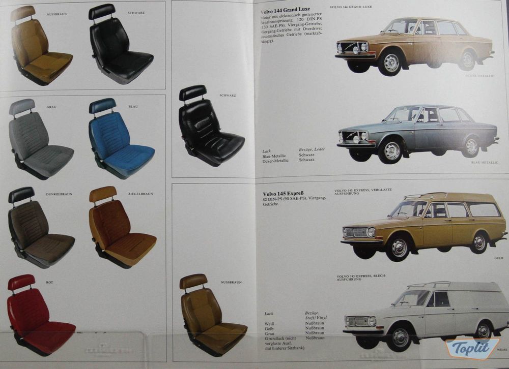 ORIGINAL FARB- & POLSTERKARTE VOLVO ALLE MODELLE - 1971 | Kaufen auf Ricardo