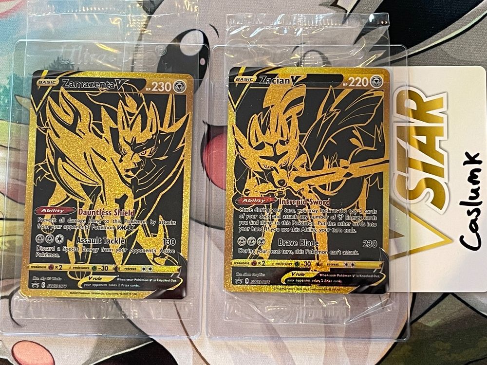 Zacian et Zamazenta V GOLD (Neu und originalverpackt) in Monthey für ...
